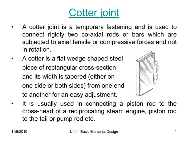 Unit 2.2 Design of keys | PDF