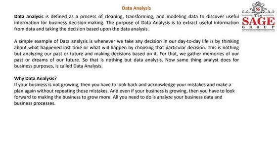 Introduction To Data Analysis Course Notespdf Databases Computer Software And Applications