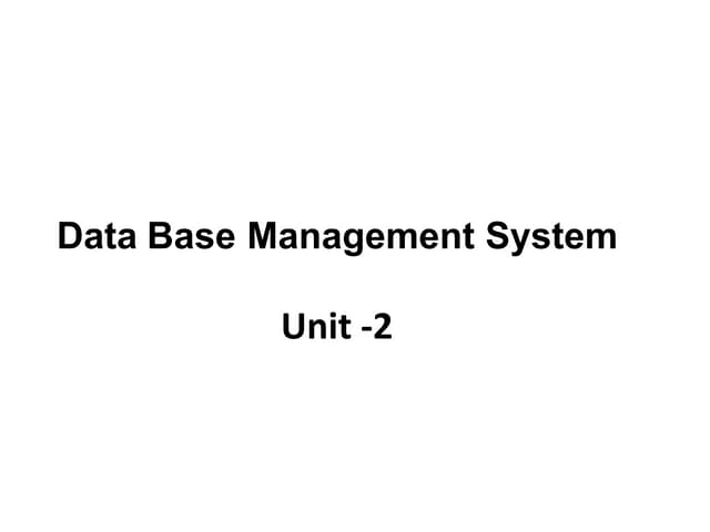 Data Base Managment System Ppt