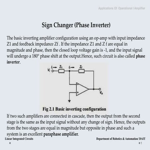 Unit 2.pptx of Linear INTEGRATED CIRCUITS | PPTX