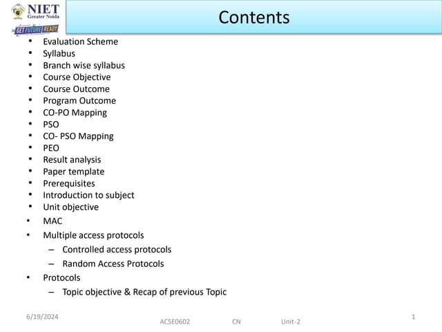 Computer Network Data Link Layer Unit2pptx