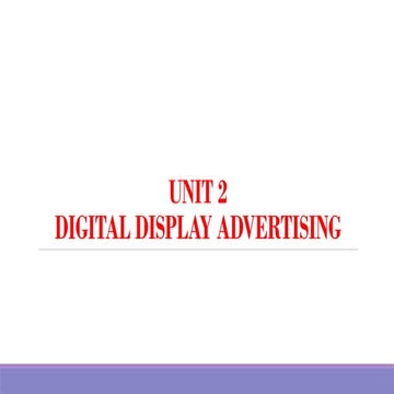 Unit 2.pptx Anna University Digital Marketing | PPTX | Advertising Industry | Industries