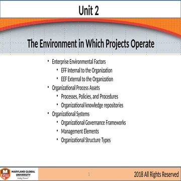 The Environment in Which Projects Operate | PPTX