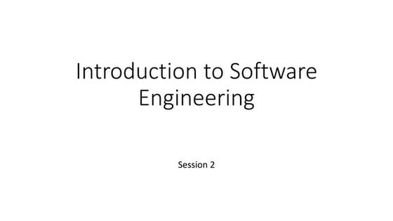 Introduction to Software Engineering, Requirement Process, Engineering.pdf.pdf
