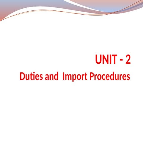 Customs: Duties and taxes on imported goods. | PPT
