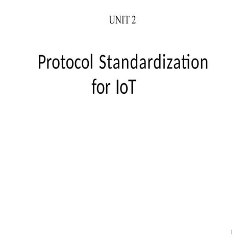 Internet of Things and the protocols ppt | PPT