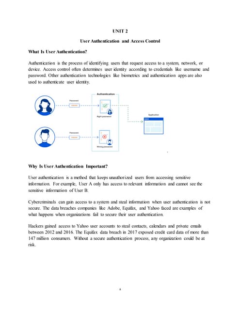 User authentication | PPT