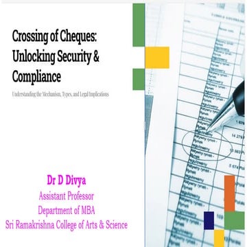 CROSSING OF CHEQUES:UNLOCKING SECURITY AND COMPLIANCE | PPTX