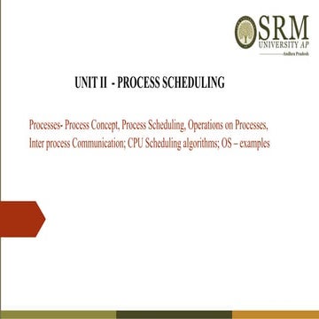 Operating System Architecture and Process Scheduling Techniques | PPTX