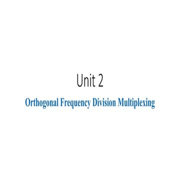 Orthogonal frequency division multipling | PPTX