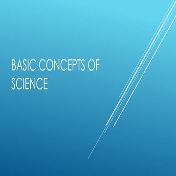 Unit 2 Basic Concepts of Science | PDF