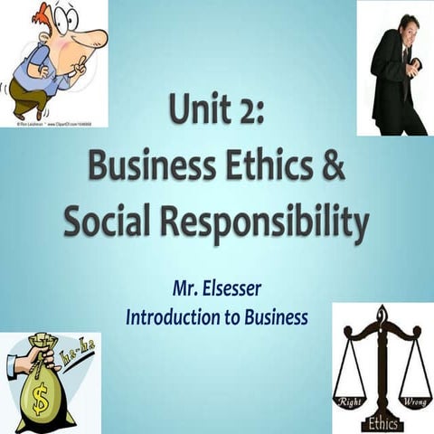 Unit 2: Business Ethics & Social Responsibility | PPTX
