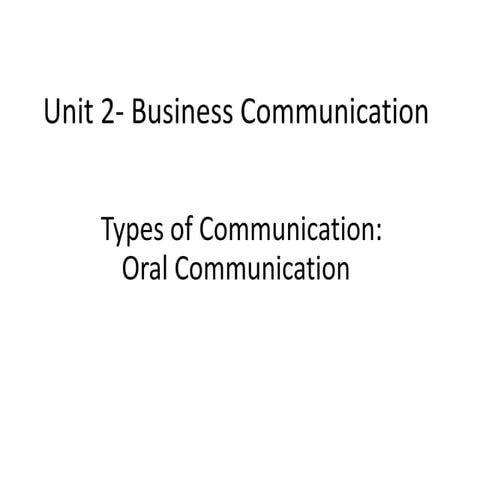 Unit 2 business communication | PPT