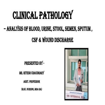 Unit 2 - Clinical Pathology - Analysis of body and cavity fluids | PPTX