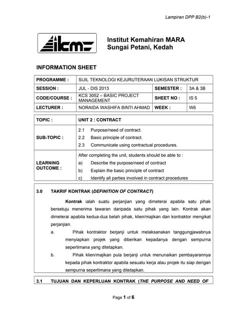 Tempoh tanggungan kecacatan (Defects Liability Period (DLP)) | DOCX