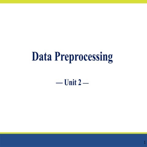 Data Preprocessing In Data Mining Lecture Slide Ppt