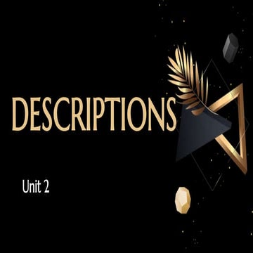 UNIT 2 - DESCRIPTIONS.pptx (Four Corners 2) | PPTX