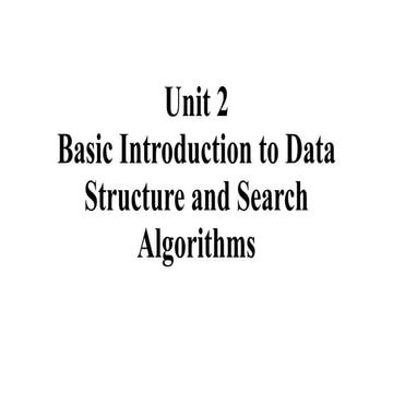 Unit 2-KSK.pptx Introduction to Data Structures and Algorithms | PPT