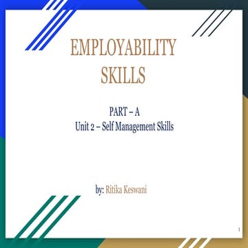 Unit 2 - Self Management Skills.ppsx