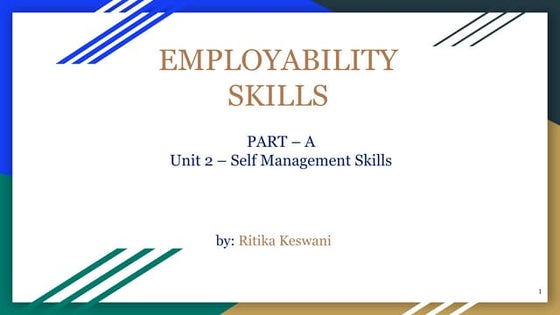 SELF-MANAGEMENT SKILLS | PPTX | Mental Health | Diseases and Conditions