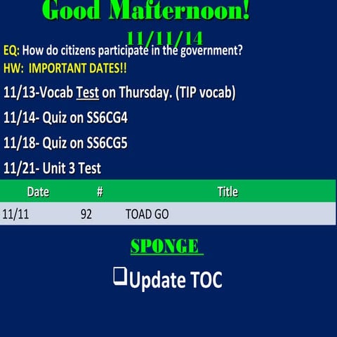 Unit 2 toad | PPT | Civic affairs | Politics