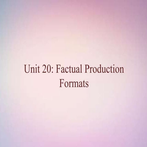 Different production formats | DOCX