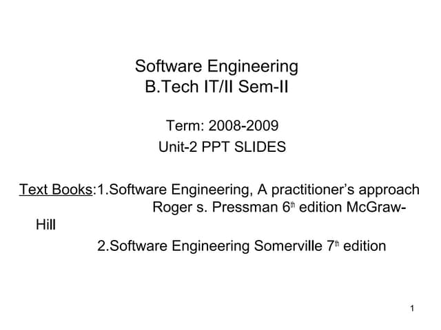 Formal Specification in Software Engineering SE9 | PPT
