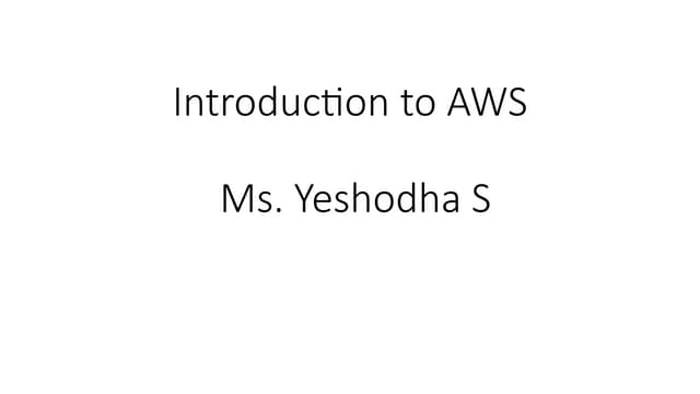 Introduction to AWS (Amazon Web Services) | PDF