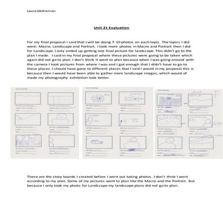 Evaluation unit 21 assignment 4 | DOCX