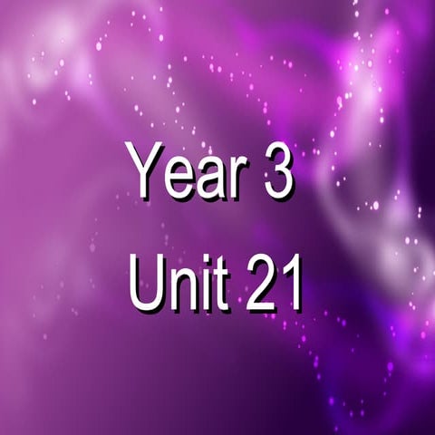 Unit 21 year 3 | PPT
