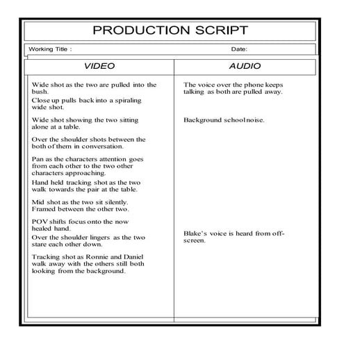 Production script 2 | PDF