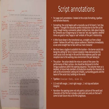 Unit 22 Script annotations | PPT
