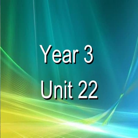 Unit 22 year 3 | PPT