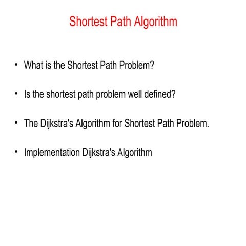 Unit26 Shortest Pathalgorithm Ppt