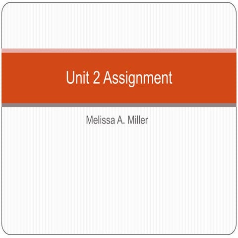 Unit 2 assignment | PPT