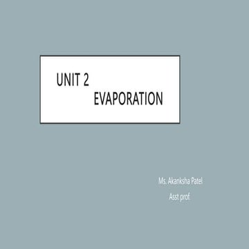 Multi Effect Evaporators | PPTX