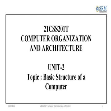 Comprehensive Overview of Computer Organization and Architecture: Basic ...