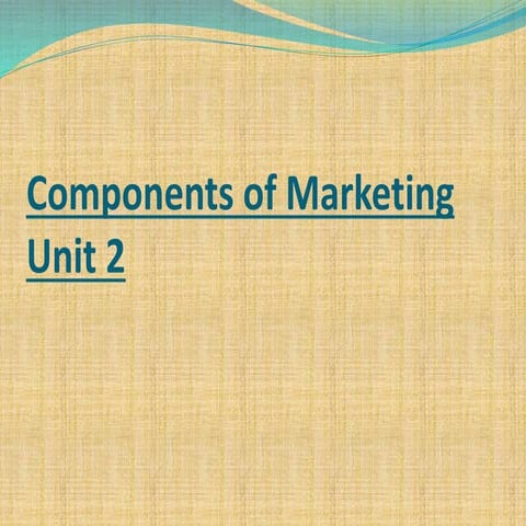 Unit 2 Components of Marketing Mix.pptx | Free Download