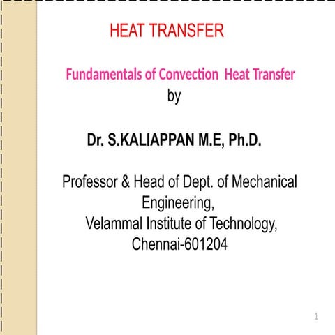 Unit 2 Convection- one dimensional conducion | PPT