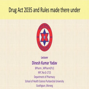Nepal Drugs_Act_2035. | PDF