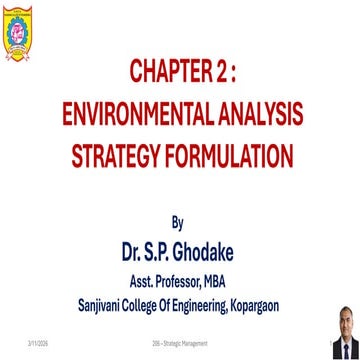 Comprehensive Environmental Analysis and Strategy Formulation in ...