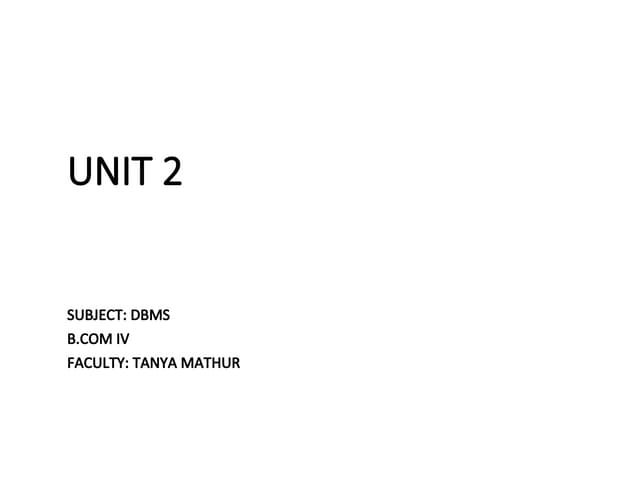 Entity Relationship Model In Database System Pptx