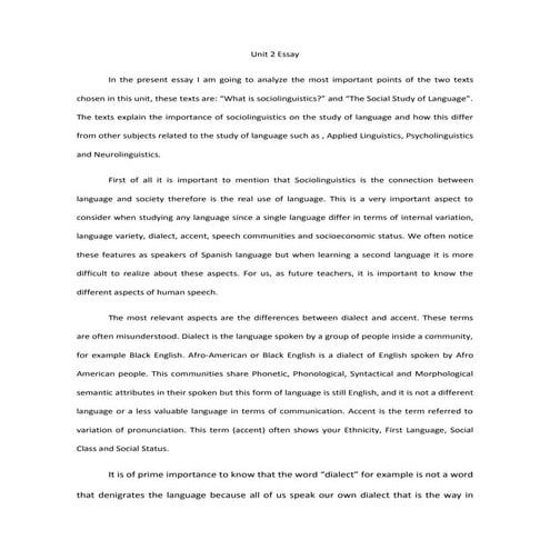 Unit 2 essay | DOC