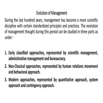 Unit 2 evolution of management | PPT
