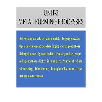 Unit 2 Forming Process Unit 2 Notes - St Xavier's Catholic College of ...
