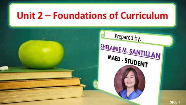 Foundations Of Curriculum Development Pptx