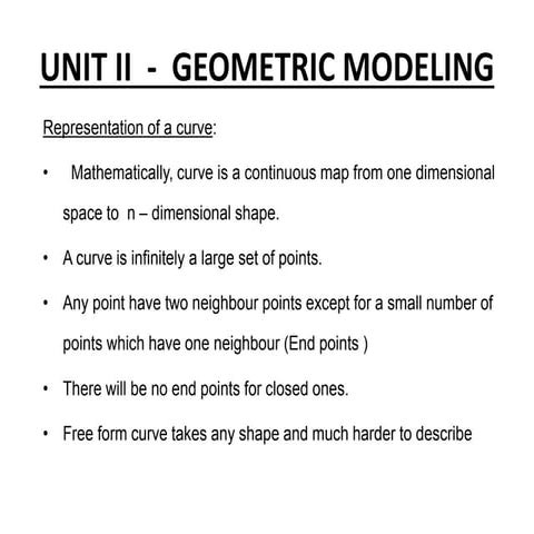 UNIT 2 GEOMETRIC MODELING.pptx | 3-D Graphics | Computer Software and ...
