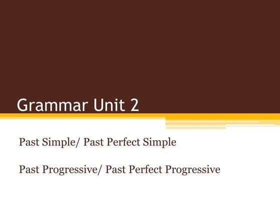 Past perfect tense (practice) | PPT