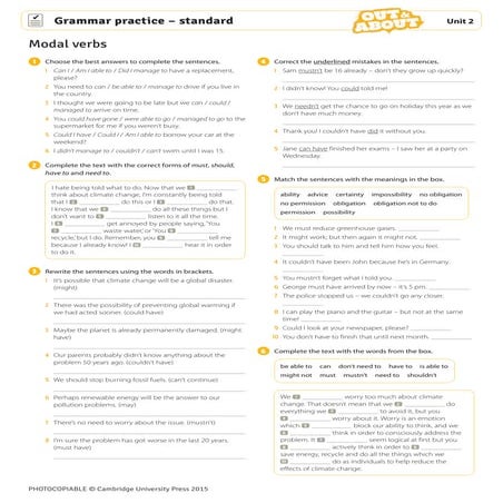 Unit 2 grammar practice standard | PDF