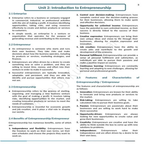 Concept of Entrepreneur and Entrepreneurship | PPTX